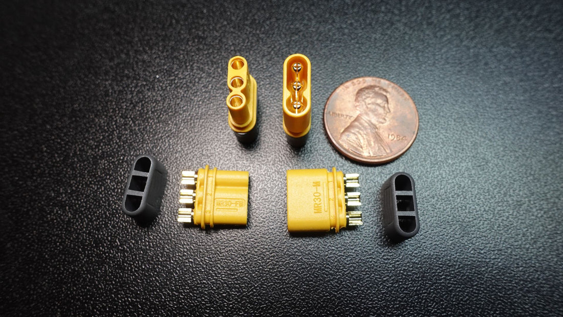 MR30 Connectors for Brushless Motors, 1 Pair – Just 'Cuz Robotics