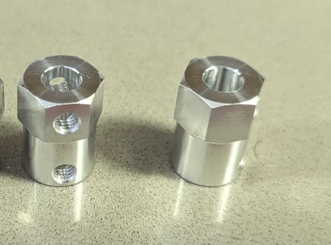12mm Hex Hubs Pair, Larger 6mm Bore – Just 'Cuz Robotics